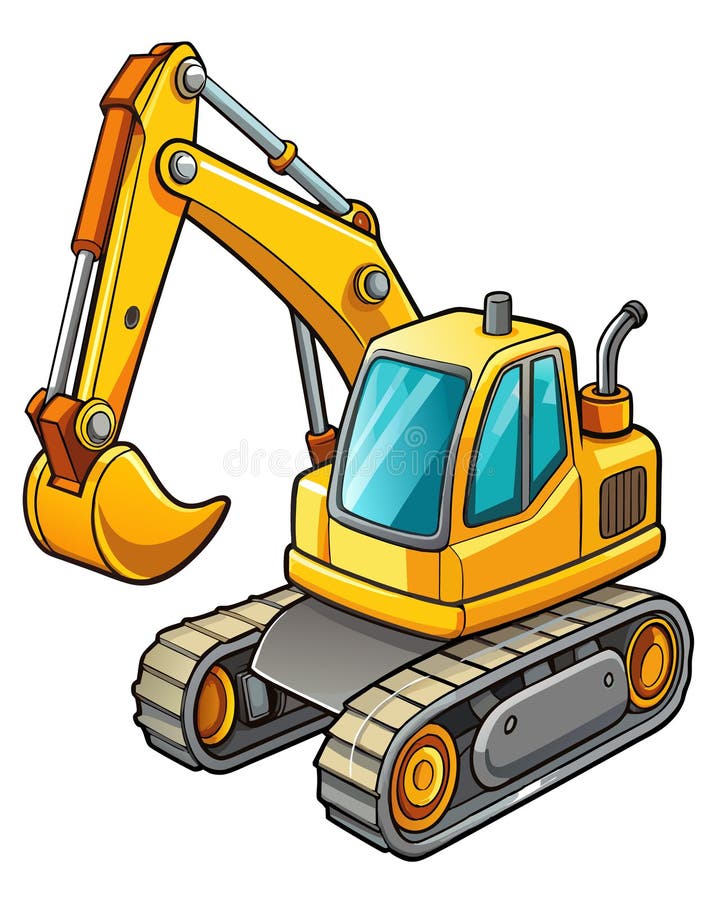A Excavator construction. stock image. Illustration of excavator ...
