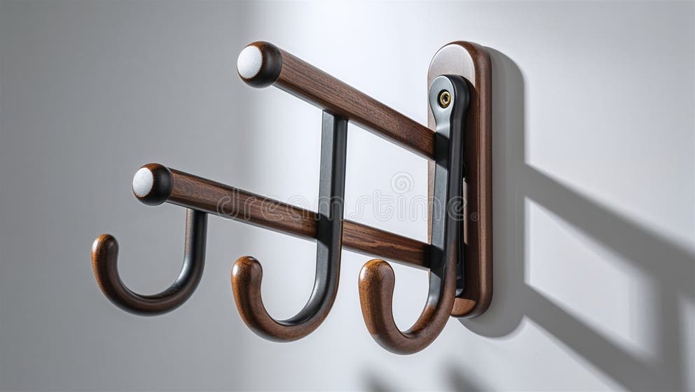 Photorealistic Image of a Foldable Wall Hook Rack in a Modern Studio ...