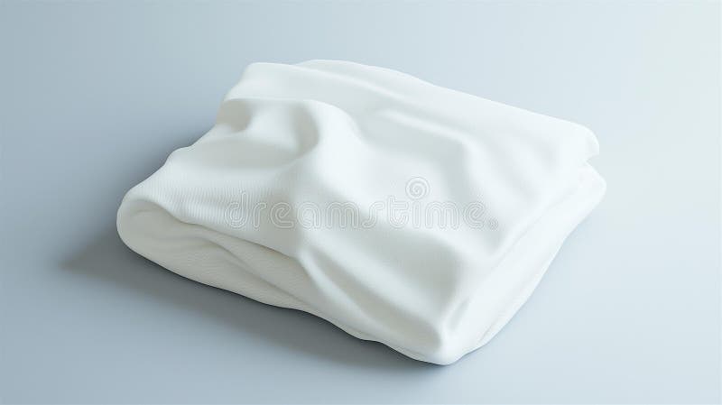 Photorealistic Image of a Folded White Cloth on a Plain Surface ...