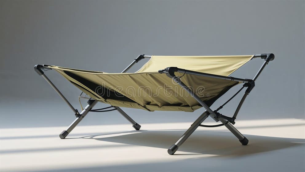 Photorealistic Image of a Folding Camp Cot Stock Illustration ...