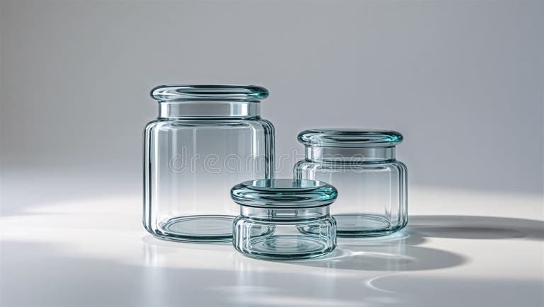 Photorealistic Image of a Glass Container of Flaxseed Stock ...