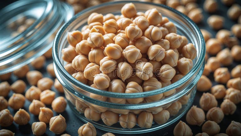 Photorealistic Image of a Glass Container of Flaxseed Stock ...