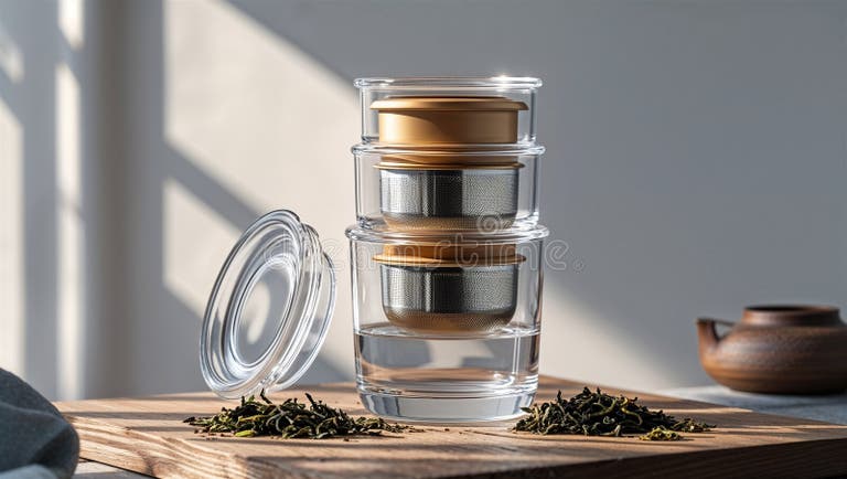 Photorealistic Image of a Glass Container of Flaxseed Stock ...