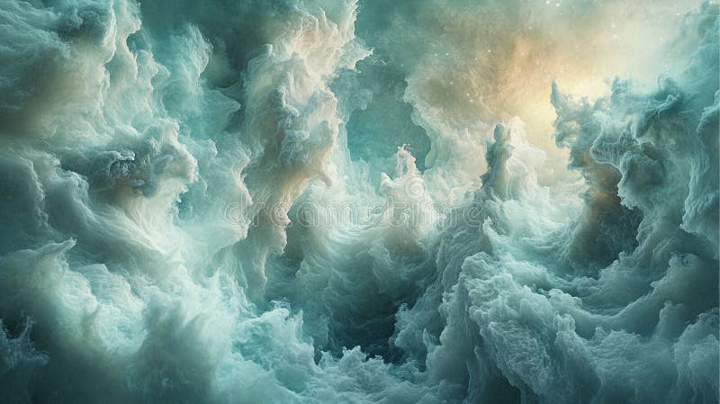 Gas Clouds Create a Magnificent Spectacle in Outer Space. Stock ...