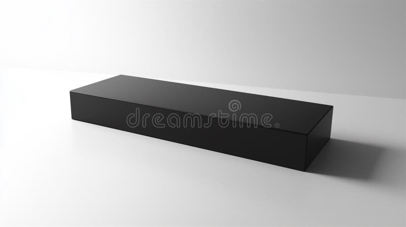 A Photorealistic Image of a Large Rectangular Black Box with a Matte ...