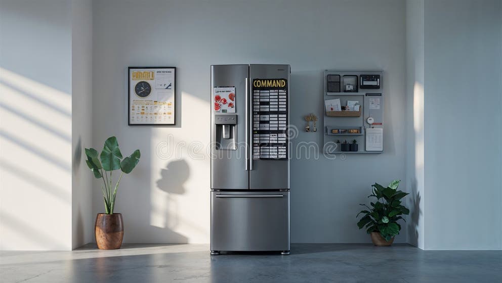 Photorealistic Image of a Magnetic Fridge Notepad in a Modern Studio ...