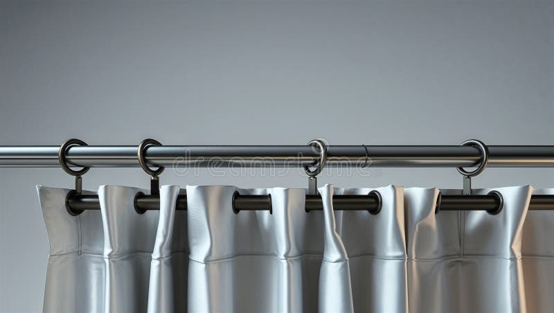 Sleek Metal Curtain Rod Stock Illustrations – 13 Sleek Metal Curtain ...
