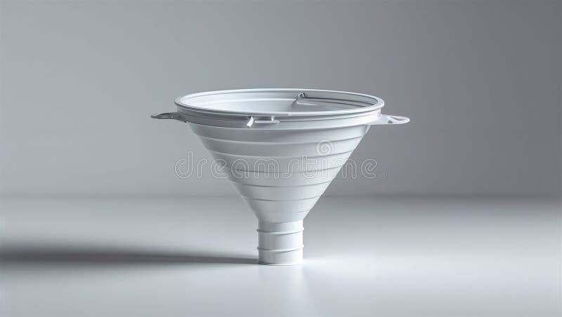 Photorealistic Image of a Plastic Funnel with Handle on a White ...