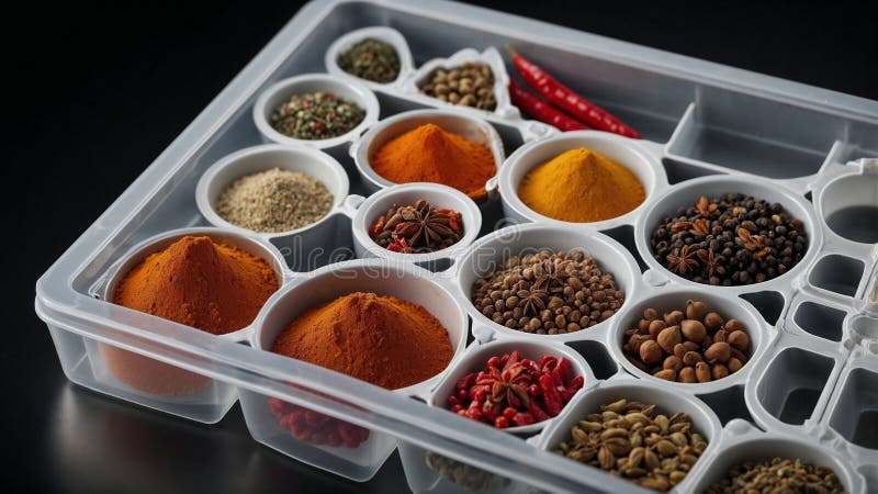 Photorealistic Image of a Plastic Spice Organizer Tray Stock Image ...