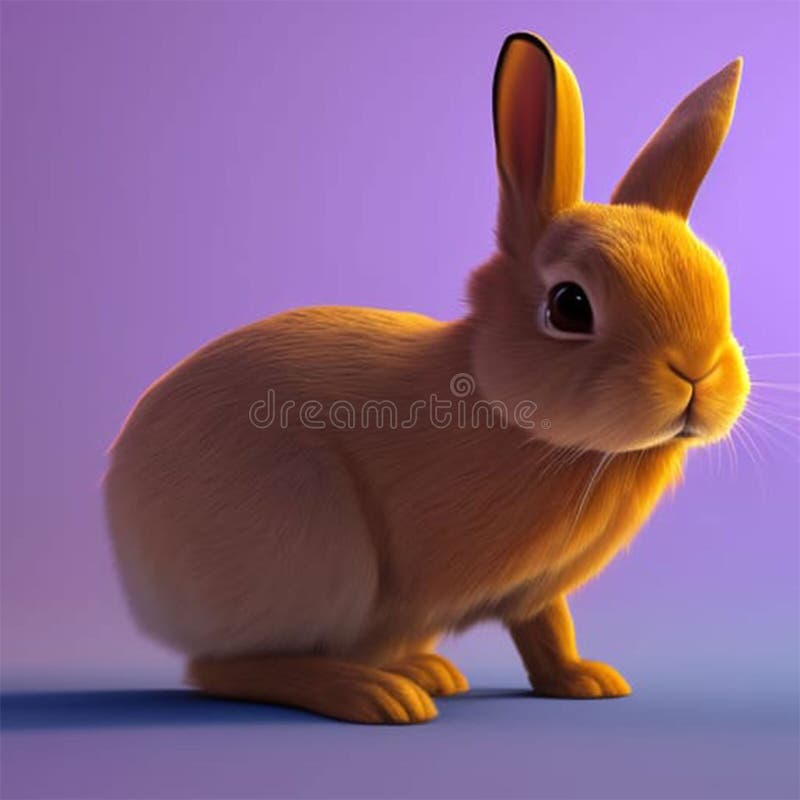 Photorealistic Image of Rabbit Stock Illustration - Illustration of ...