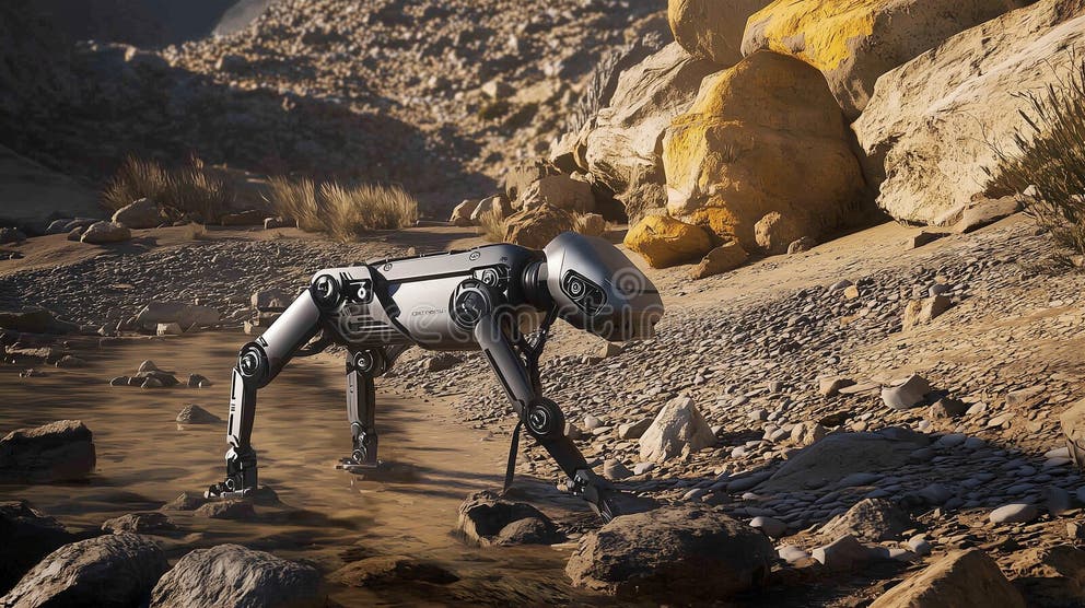 Photorealistic Image of a Robotic Dog Equipped with AI Sensors ...