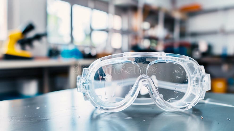 Photorealistic Image of a Safety Goggles Inside a Workshop Stock Image ...