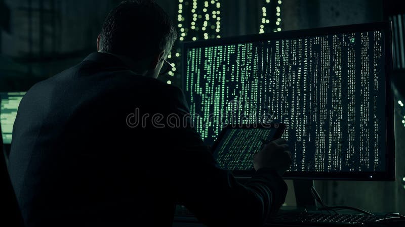 Photorealistic Image Of A Security Engineer Programming Data Protection