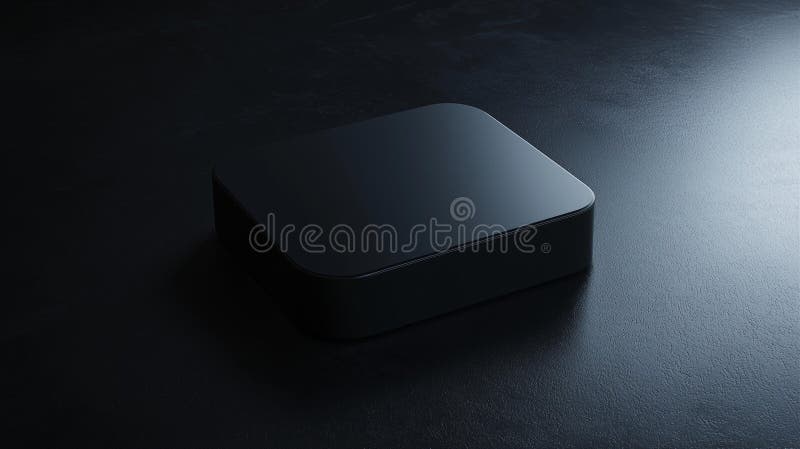 A Photorealistic Image of a Sleek Black Box with a Matte Finish and ...