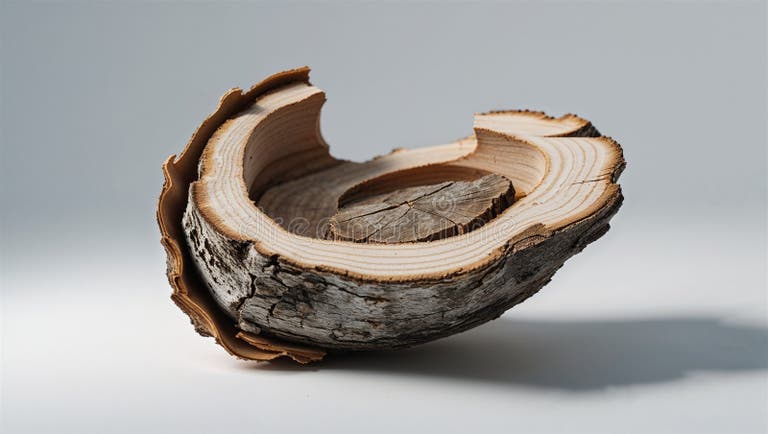 Photorealistic Image of a Small Bark Opened on a White Background Stock ...
