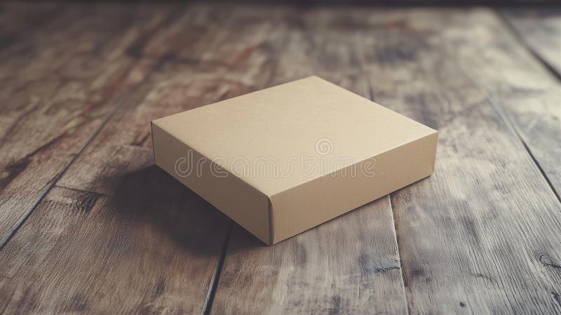 A Photorealistic Image of a Small Kraft Paper Box with a Natural ...