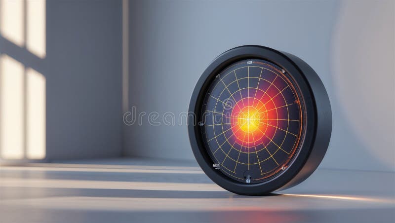 Photorealistic Image of a Solar Heat Map Puck on a White Background ...