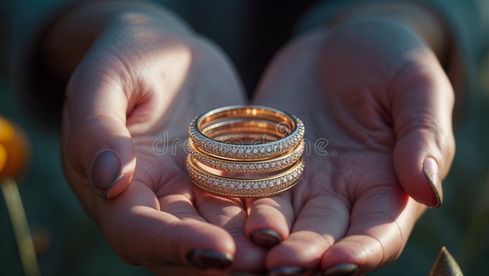 Photorealistic Image of a Stacking Rings on a Glossy White Tabletop ...