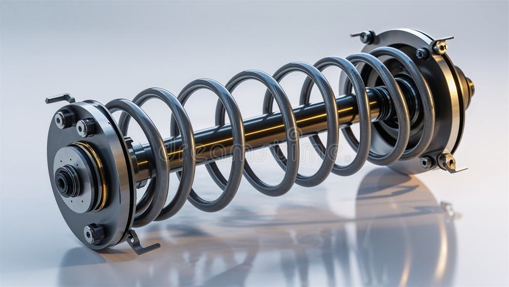 Photorealistic Image of a Suspension Spring in a Garage Stock ...