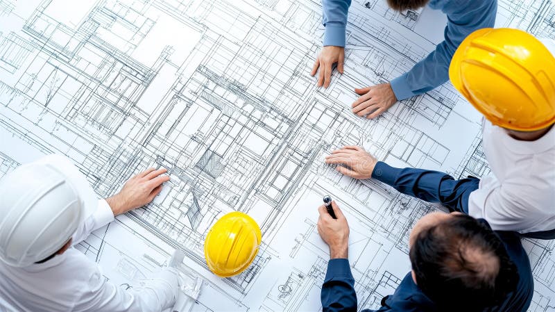 Photorealistic Image of a Team of Engineers on a Construction Site ...