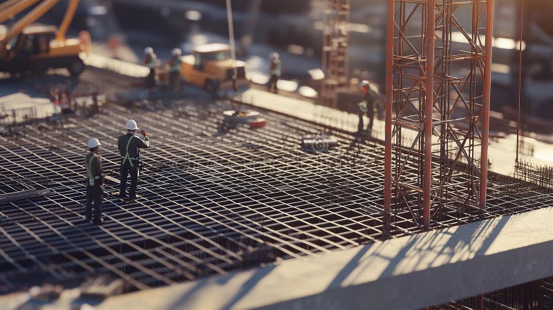 Photorealistic Image of a Team of Engineers on a Construction Site ...