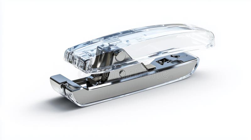 Photorealistic Image of a Transparent Plastic Stapler with Metal ...