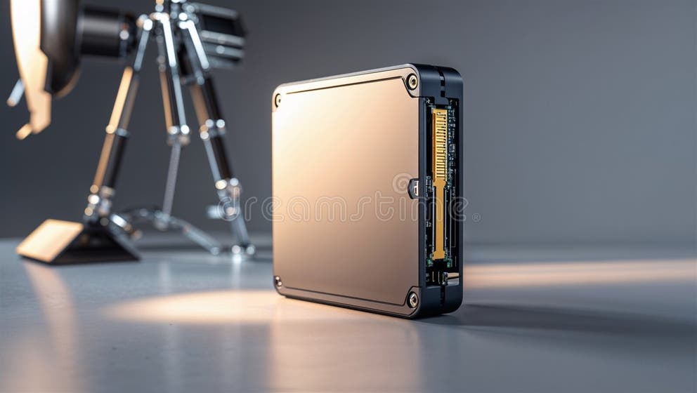 Photorealistic Image of a Ultra-fast Encrypted Portable Ssd in a Studio ...