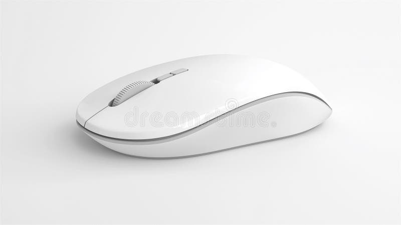 Photorealistic Image of a Wireless Computer Mouse with Ergonomic Design ...