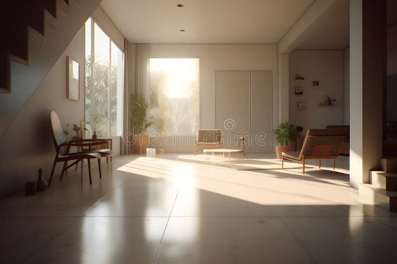 Photorealistic Interior in Minimalistic Style, Neural Network Generated ...