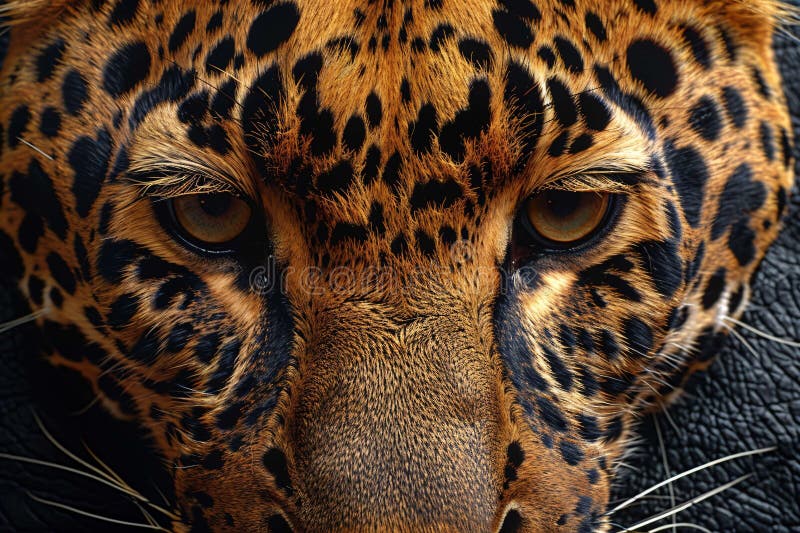 Photorealistic Leopard Print with Evenly Distributed Pattern. Stock ...