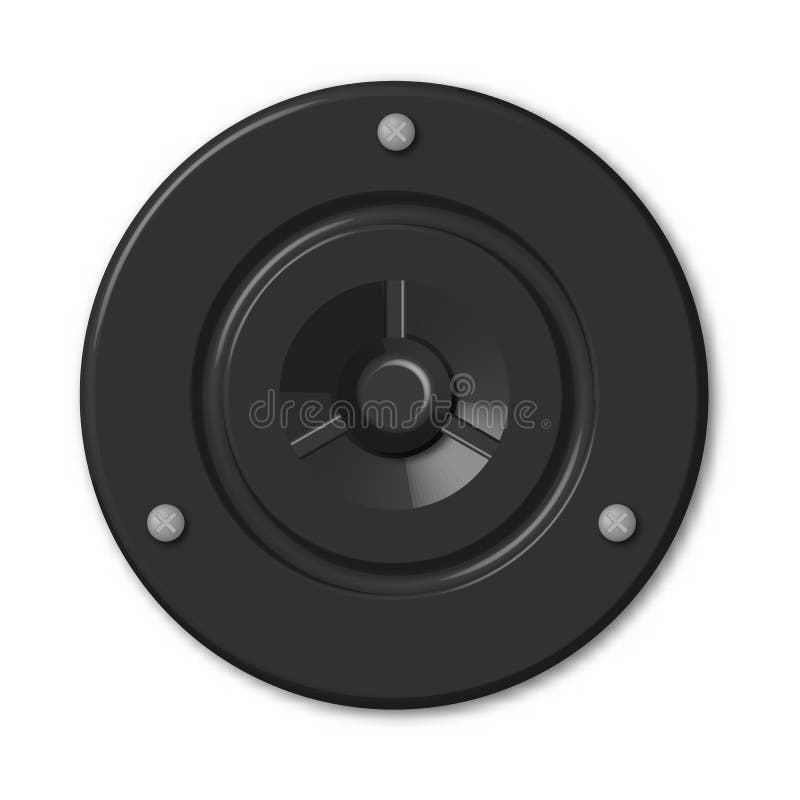 Photorealistic Music Speaker Front View, Vector Illustration Stock ...
