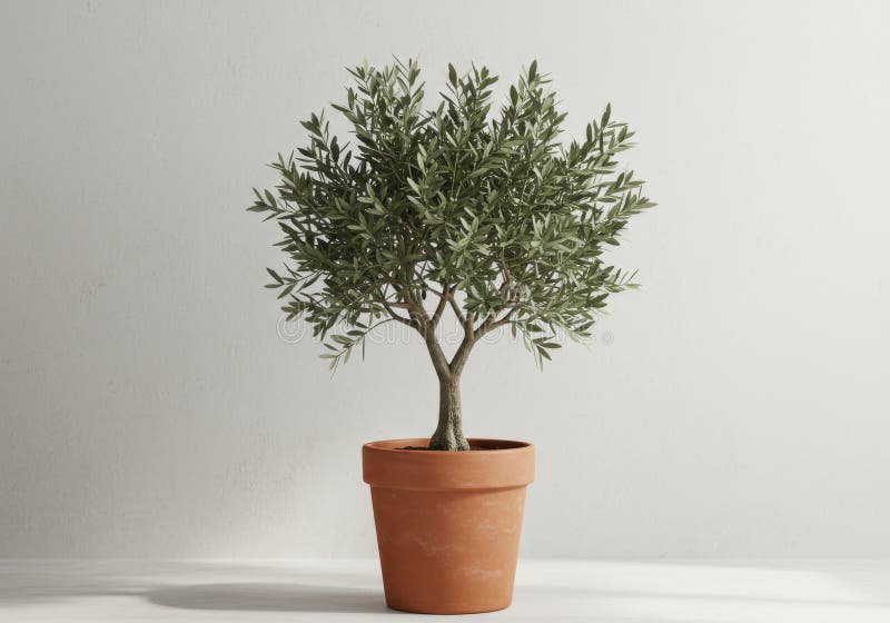 Photorealistic Olive Tree in Terracotta Pot with Rustic Mediterranean ...