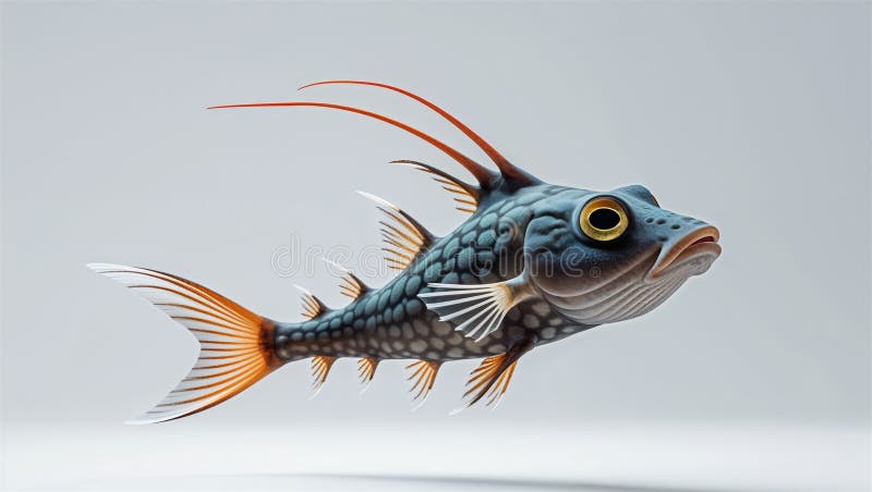 Photorealistic Pipefish Hovering Straight with Tiny Fins and Long Snout ...