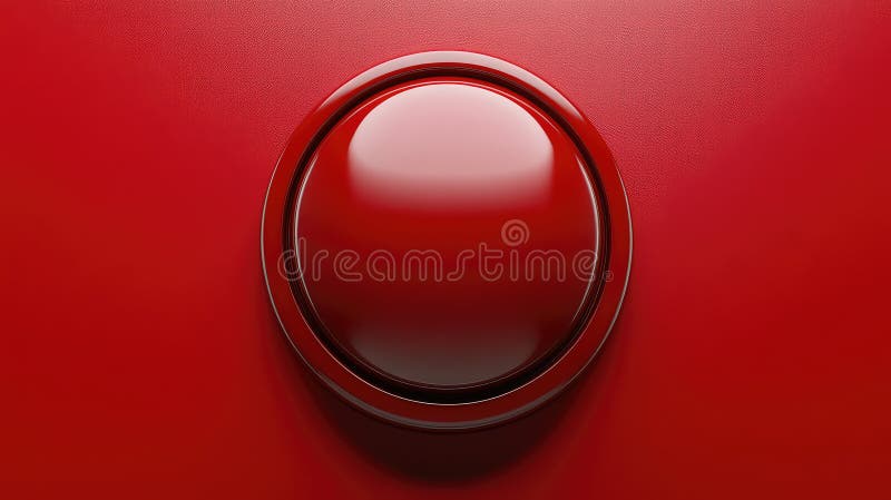 Photorealistic Push-button Red Stock Illustration - Illustration of ...
