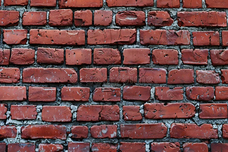 Photorealistic Red Brick Wall Texture. the Bricks Have a Very Thin ...