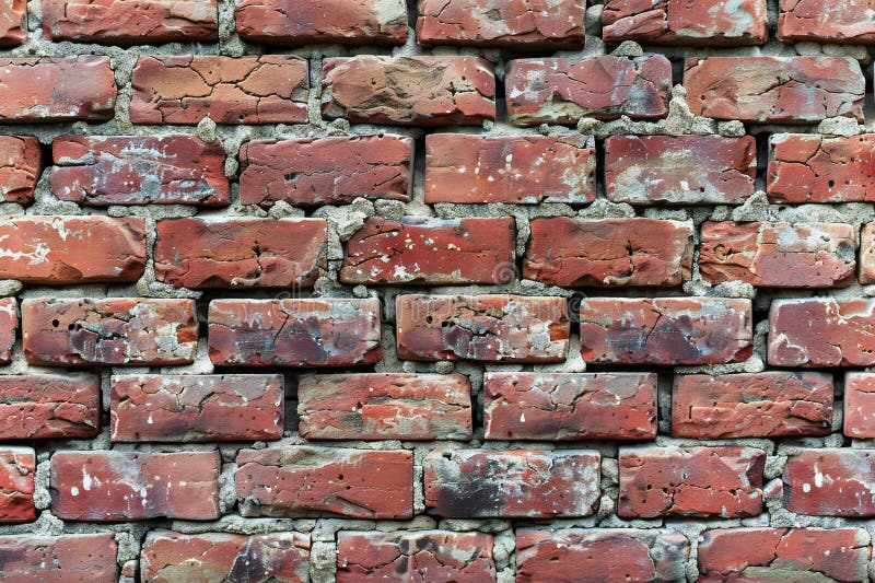 Photorealistic Red Brick Wall Texture. the Bricks Have a Very Thin ...