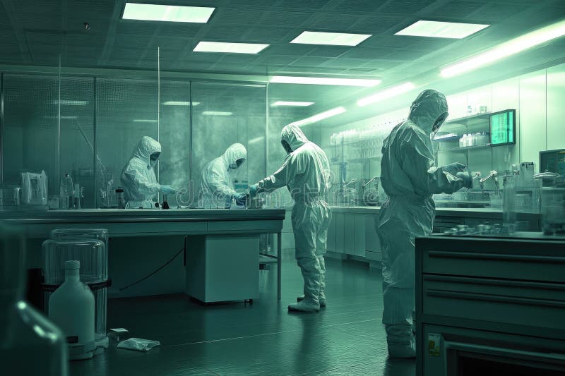 Photorealistic Rendering of a Sterile Clean Room with Scientists in ...