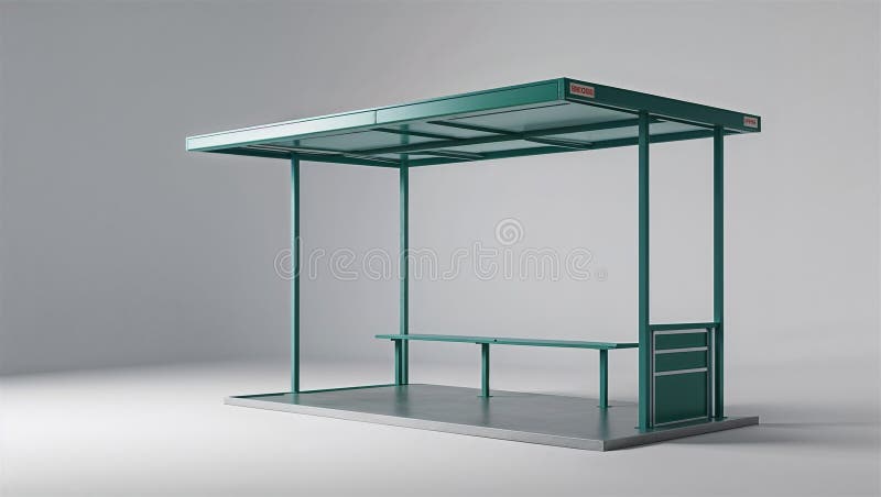 Photorealistic Roadside Stand Booth Minimal and Empty, All Surfaces ...