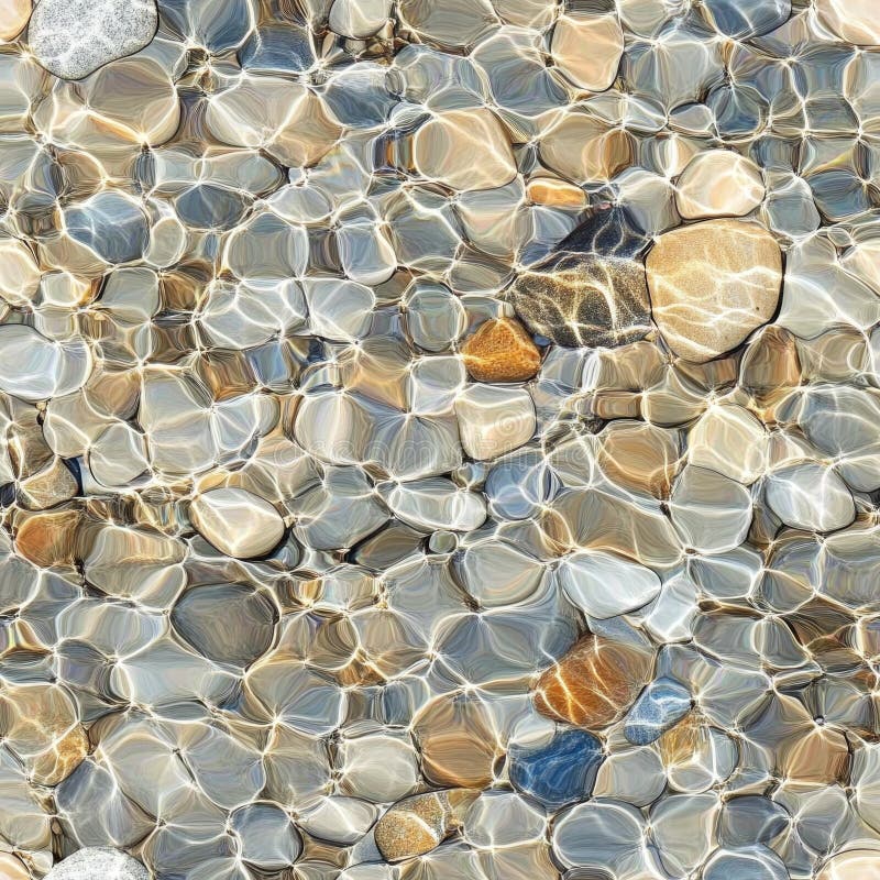 Photorealistic Seamless Texture of Calm River Water Stock Image - Image ...