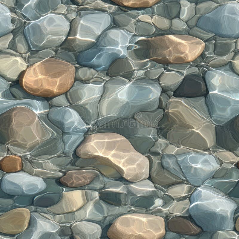 Photorealistic Seamless Texture of Calm River Water Stock Photo - Image ...