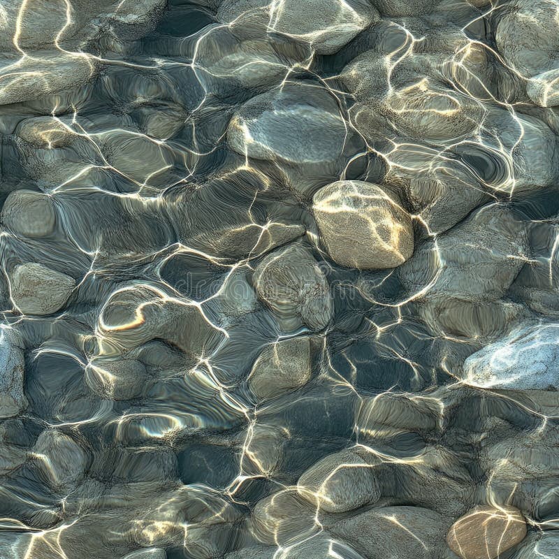 Photorealistic Seamless Texture of Clear Freshwater Stock Photo - Image ...