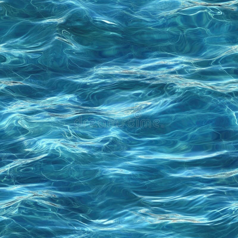 Photorealistic Seamless Texture of Deep Blue Ocean Water Stock Image ...