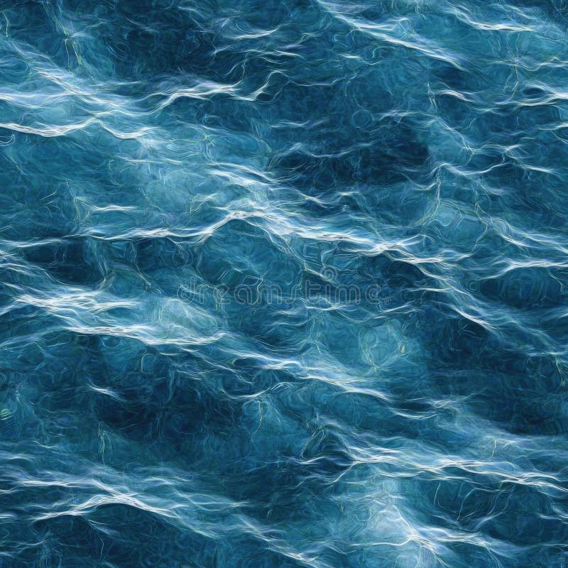 Photorealistic Seamless Texture of Deep Blue Ocean Water Stock Photo ...
