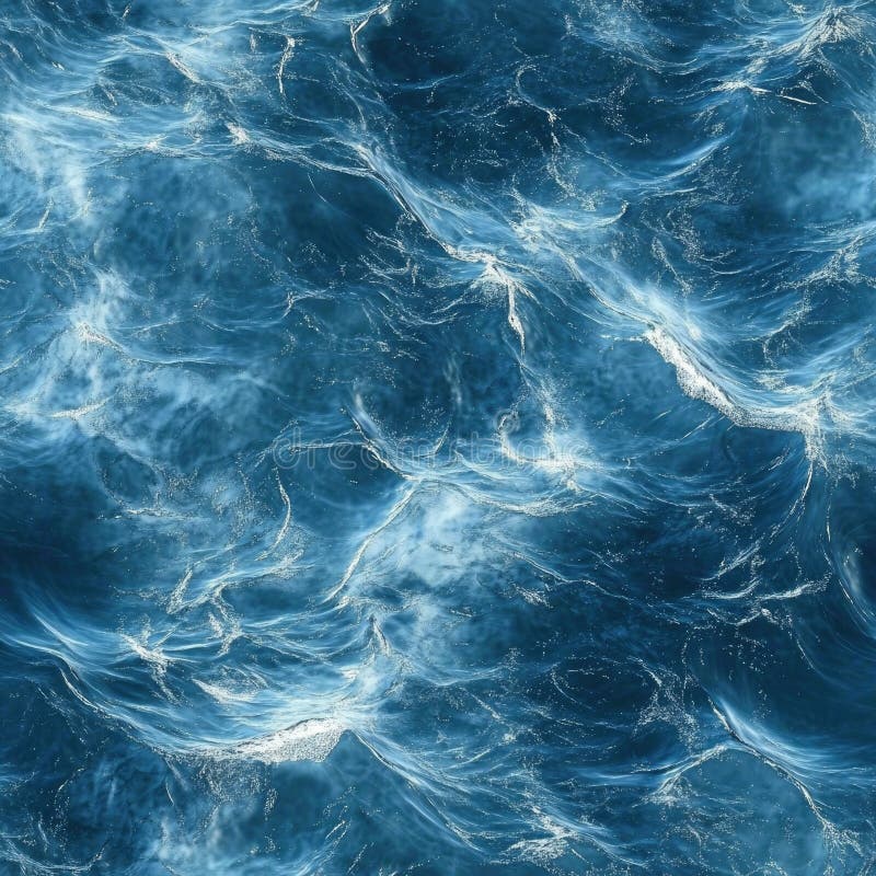 Photorealistic Seamless Texture of Deep Blue Ocean Water Stock Image ...