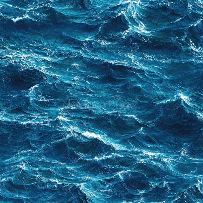 Photorealistic Seamless Texture of Deep Ocean Water Stock Photo - Image ...