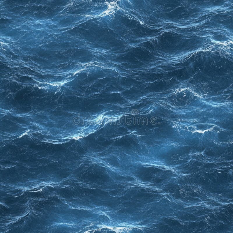 Photorealistic Seamless Texture of Deep Ocean Water Stock Photo - Image ...