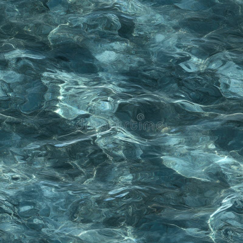 Photorealistic Seamless Texture of Deep River Water Stock Photo - Image ...