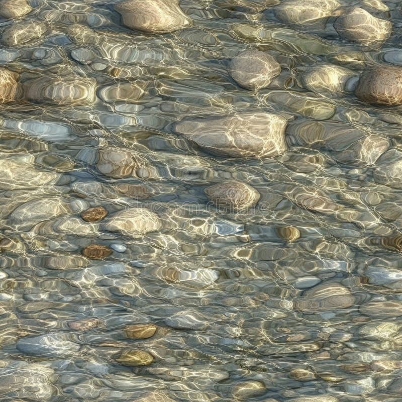 Photorealistic Seamless Texture of Flowing River Water Stock Photo ...