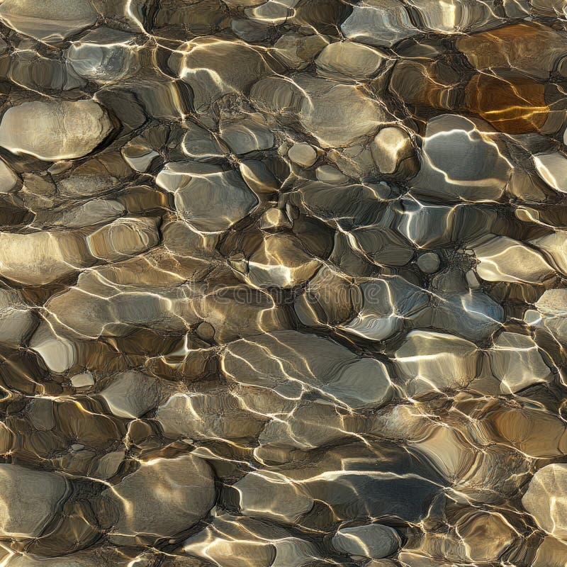 Photorealistic Seamless Texture of Flowing River Water Stock Photo ...