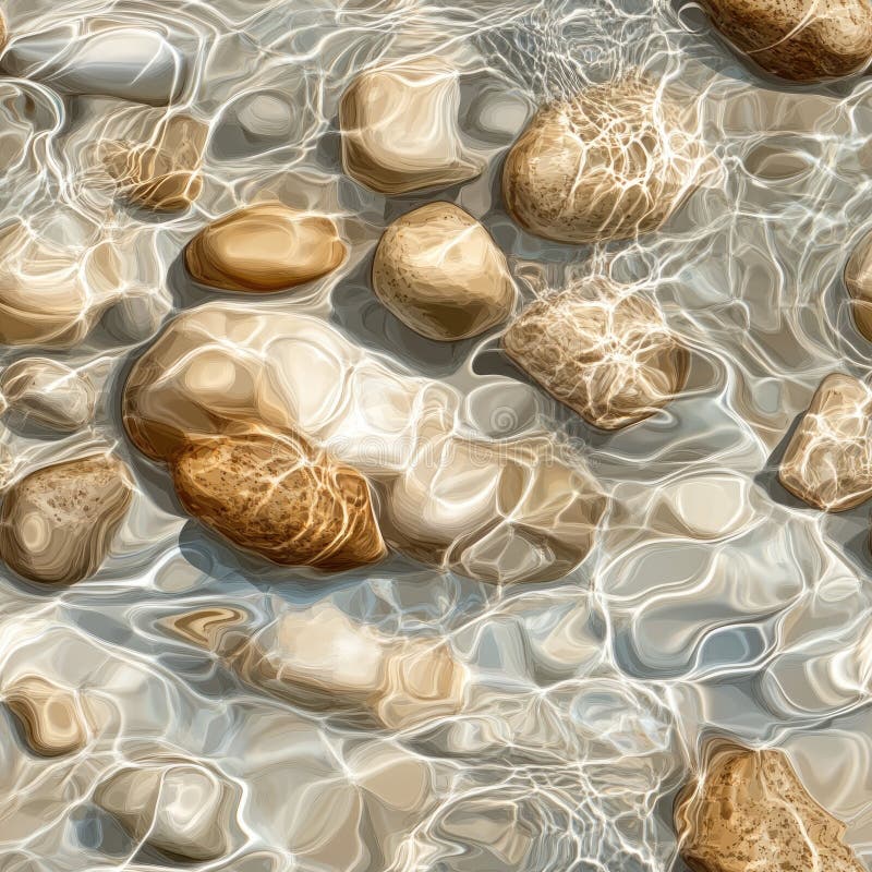 Photorealistic Seamless Texture of Gentle Ocean Waves Stock Photo - Image of pebble, beach ...